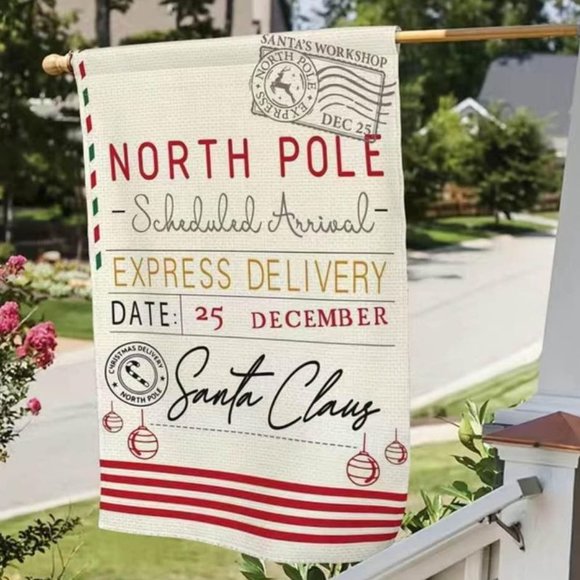 Holiday | Christmas North Pole Flag Garden House Yard Santa New | Poshmark